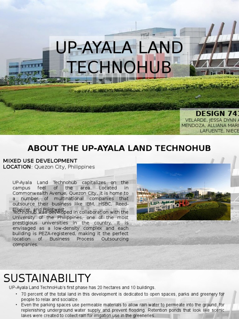 Up-Ayala Land Technohub: Design 741 | PDF | Industries | Transport