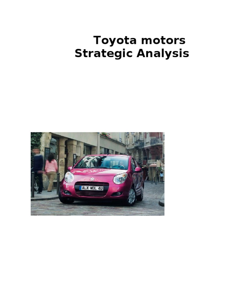 Toyota Motors Strategic Analysis | PDF