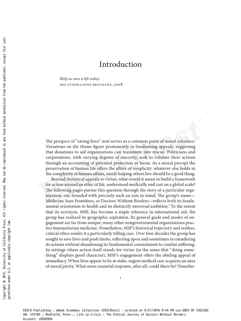 Help Us Save A Life Today.: MSF Fundraising Brochure, 2008 | PDF ...