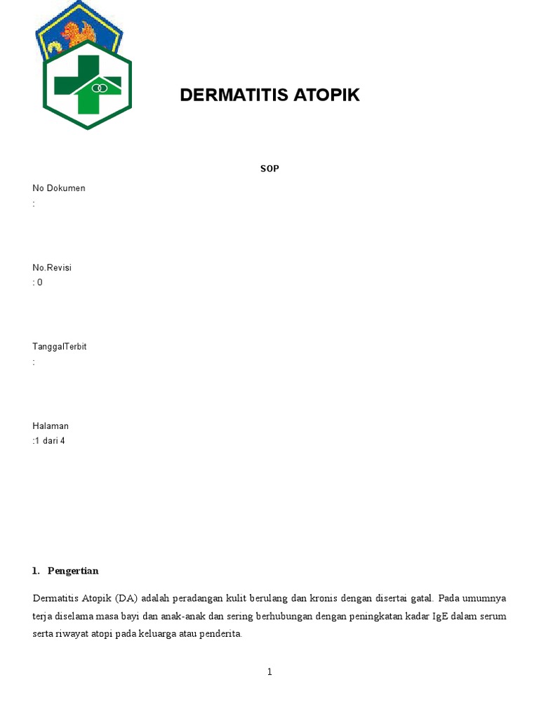 Sop Dermatitis | PDF