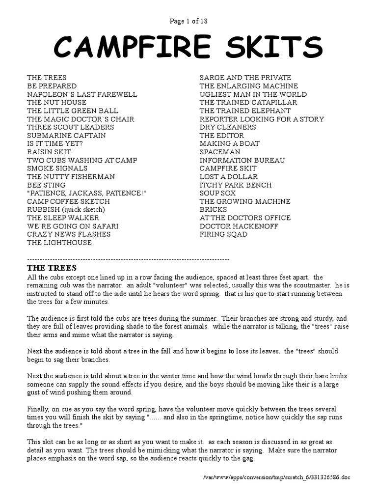 Campfire Skits | Download Free PDF | Lighthouse | Nature