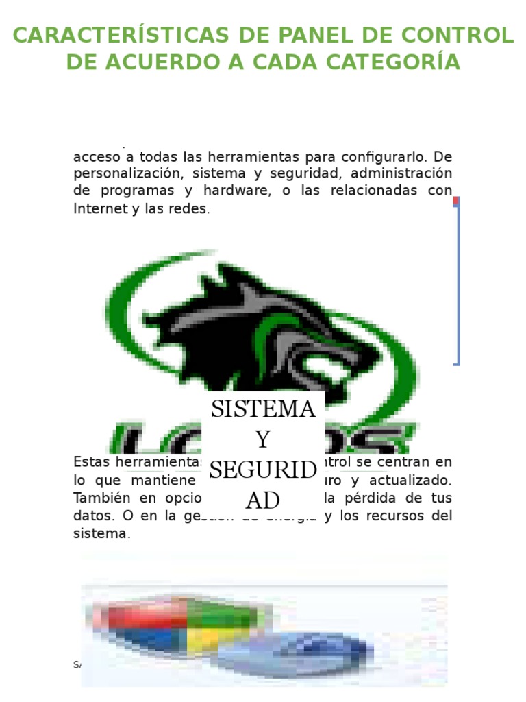 Componentes Del Panel de Control | PDF | Microsoft Windows | Red de ...