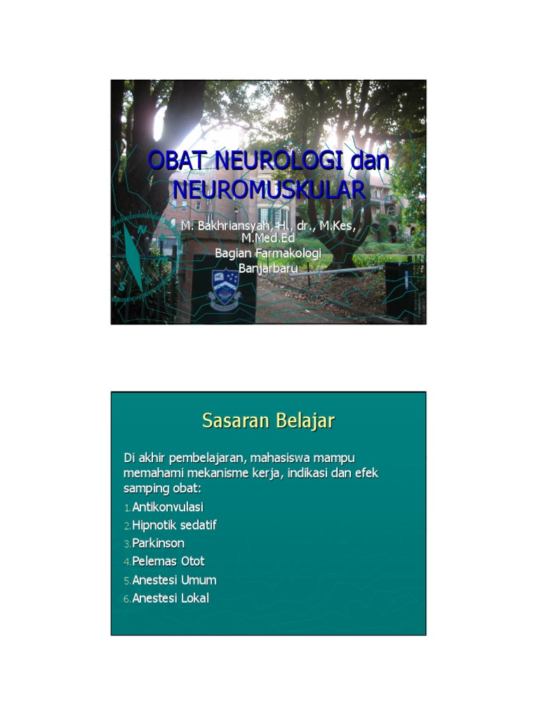 Obat Neurologi Dan Neuromuskular Materi Obat Neuromuskular | PDF ...