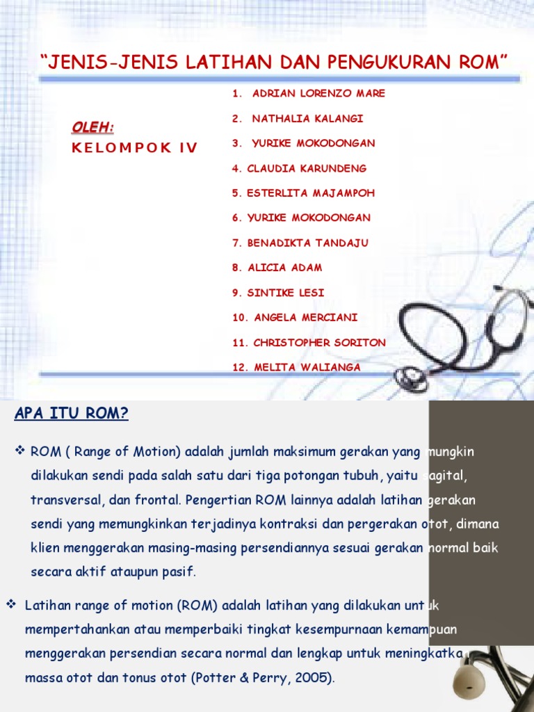 Jenis-Jenis Latihan Dan Pengukuran ROM | PDF