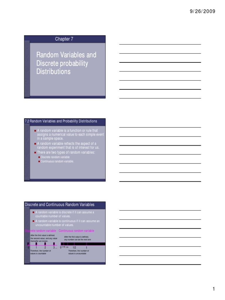 Random Variables and Discrete Probability Random Variables and Discrete Probability P y ...