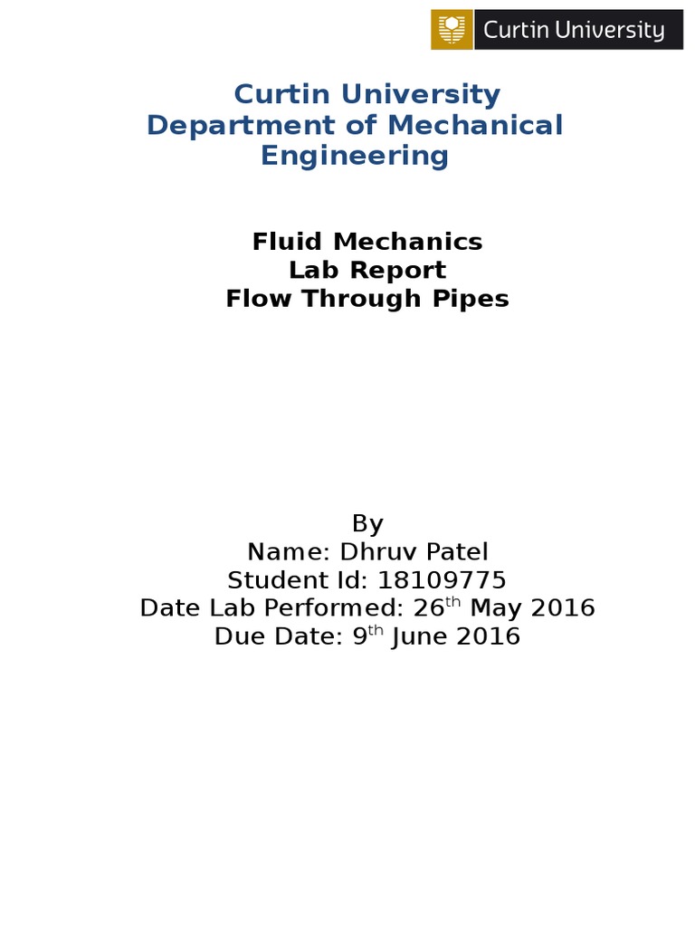Fluids Lab Report | PDF | Reynolds Number | Turbulence