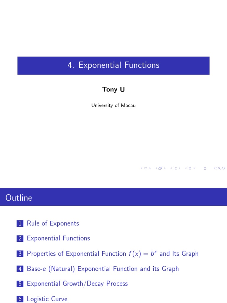 Note4 Exponential Functions Pdf Download Free Pdf Exponential