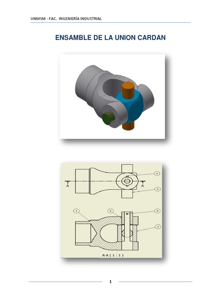 Manual Ejer 07 Union Cardan PDF | PDF | Cinemática | Máquinas