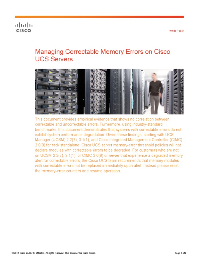 Managing Correctable Memory Errors On Cisco UCS Servers: White Paper ...