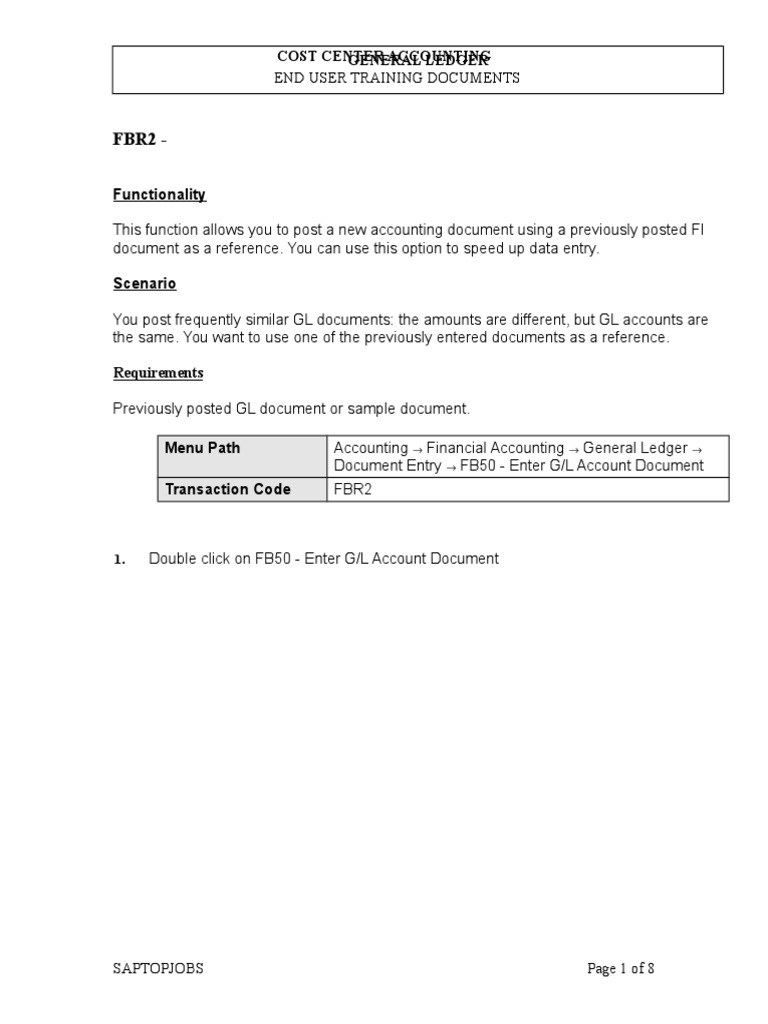 FBR2 Posting With Reference Document | PDF | Accounting | Software