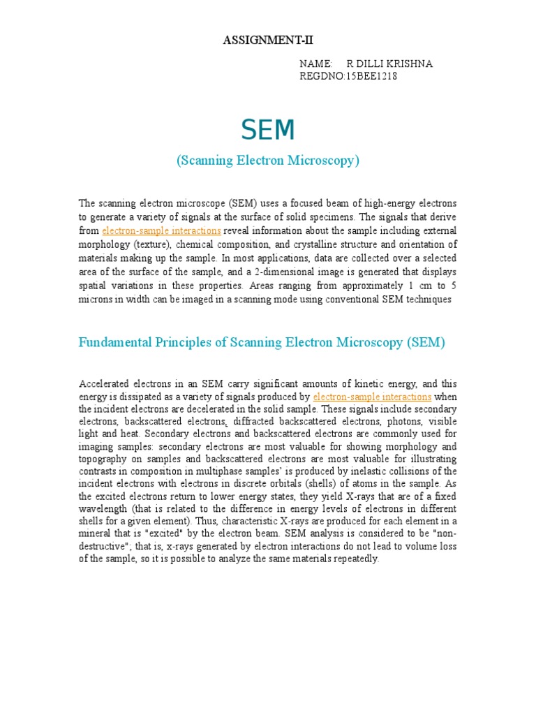 Sem Vs Tem | PDF
