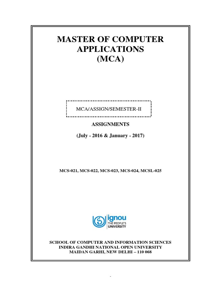 Mca 2nd Sem Assignment 2016 17 Windows 2000 Java Programming Language 