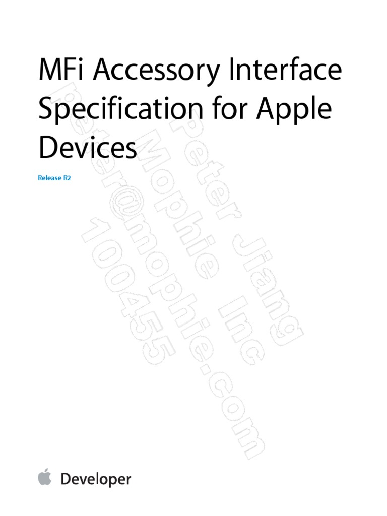 MFi Accessory Interface Specification For Apple Devices R2 | PDF | Usb | Bluetooth