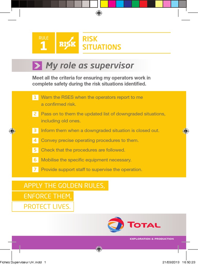 My Role As Supervisor: Risk Situations | PDF