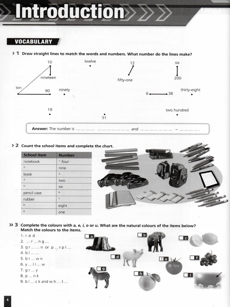 New Action 1 WB Introduction Unit | PDF