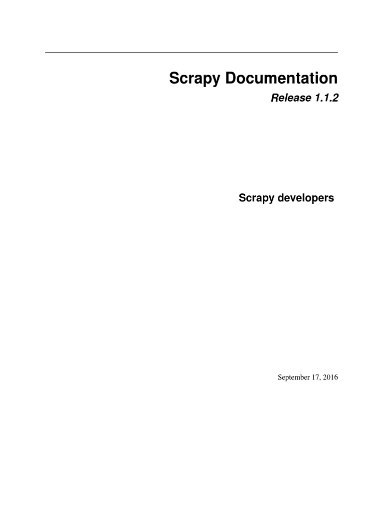 Scrapy PDF | PDF | X Path | Command Line Interface