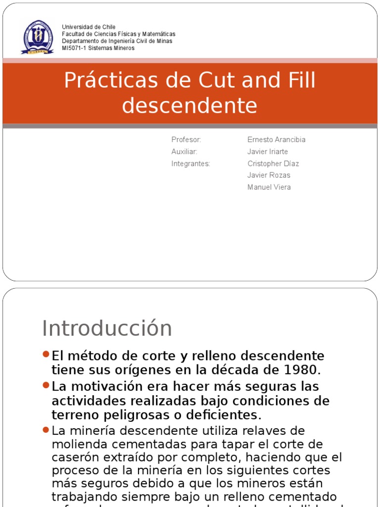 Underhand Cut and Fill Mining As Practiced in Three Deep Hard Rock ...