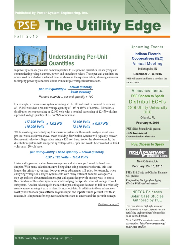 Understanding Per-Unit Quantities: Distributech'S | PDF