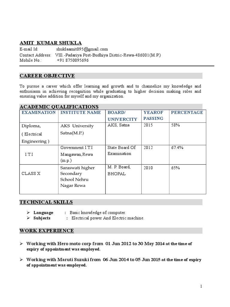 Amit CV | PDF
