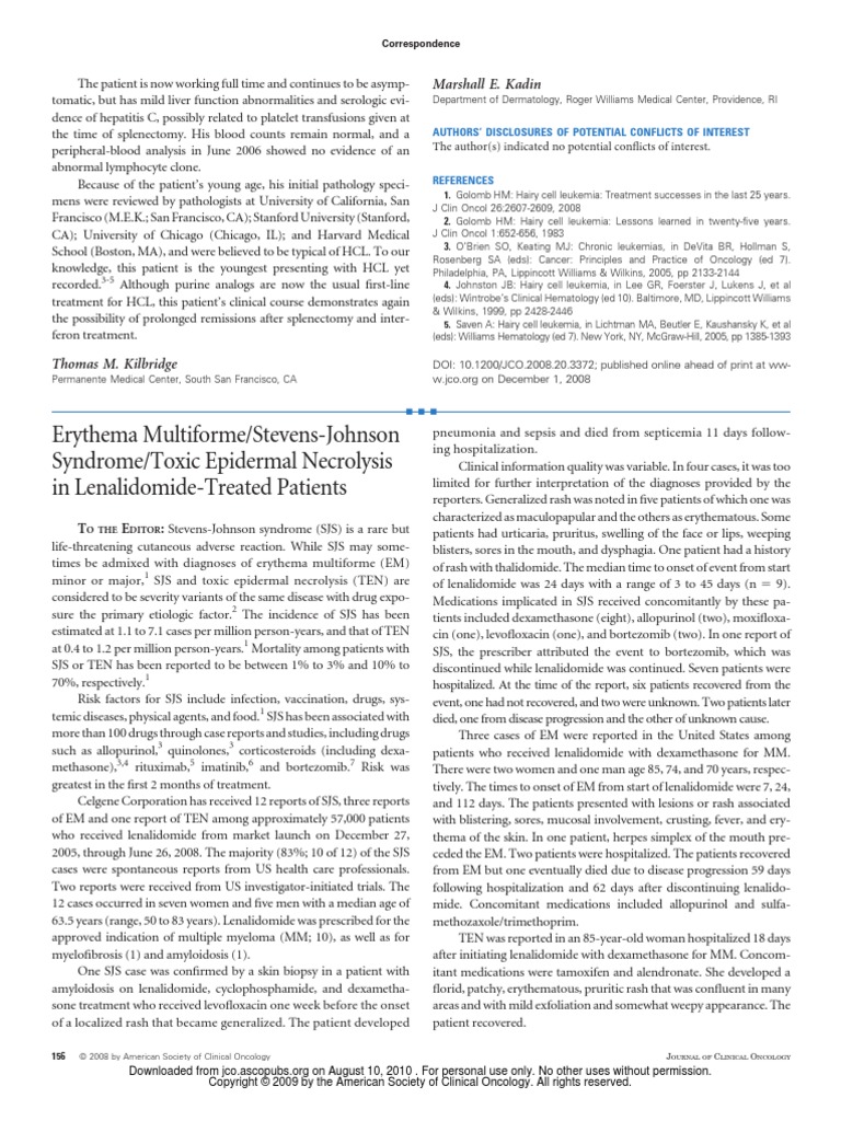 Erythema Multiforme/Stevens-Johnson Syndrome/Toxic Epidermal Necrolysis ...