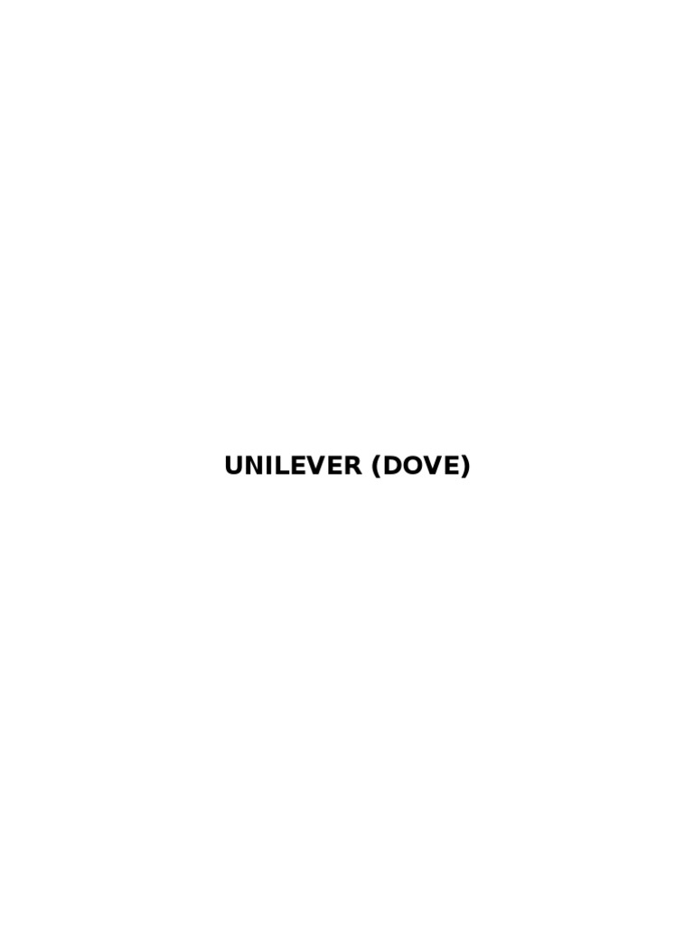 Unilever (Dove) | PDF | Brand | Unilever