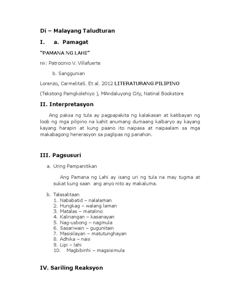 Format Tula | PDF