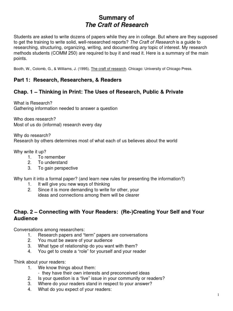 Craft of Research | PDF | Argument | Question