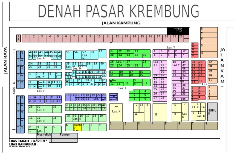 Denah Pasar Krembung Baru | PDF | Politik | Olahraga & Rekreasi