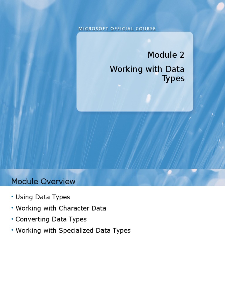 Working With Data Types | PDF | Data Type | Integer (Computer Science)