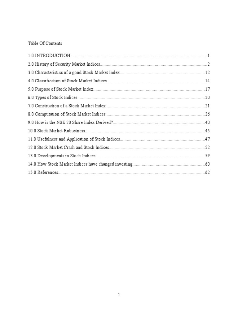 Stock Market Index | PDF | Stock Market Index | Dow Jones Industrial ...