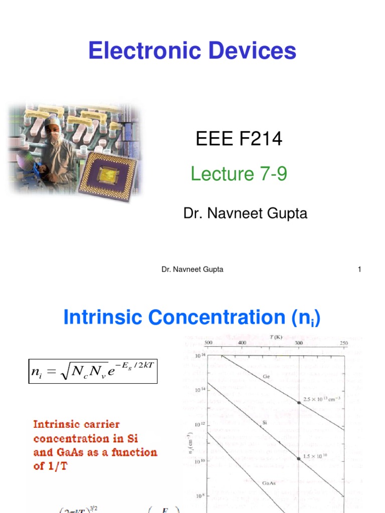 Electronic Devices: EEE F214 | PDF | Doping (Semiconductor ...