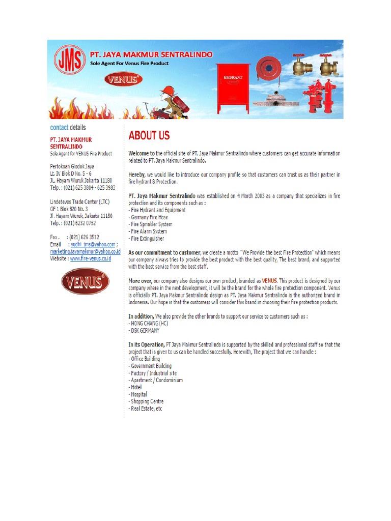 Fire Hydrant & Equipment (Brochure) PDF | PDF