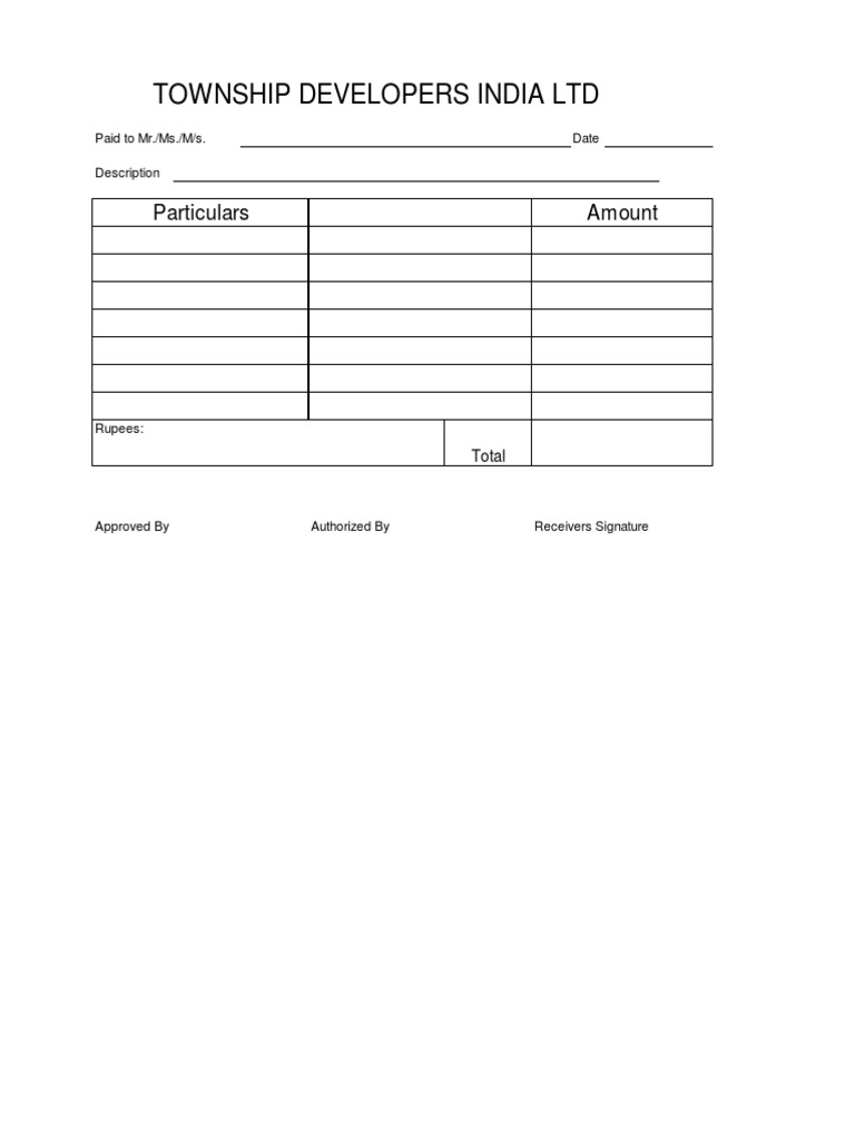 Township Developers India LTD: Particulars Amount | PDF