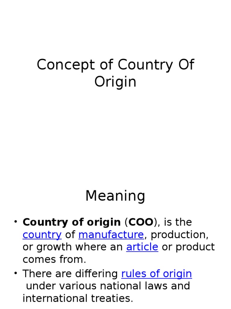 Understanding Country of Origin Meaning | PDF | Economies | Business