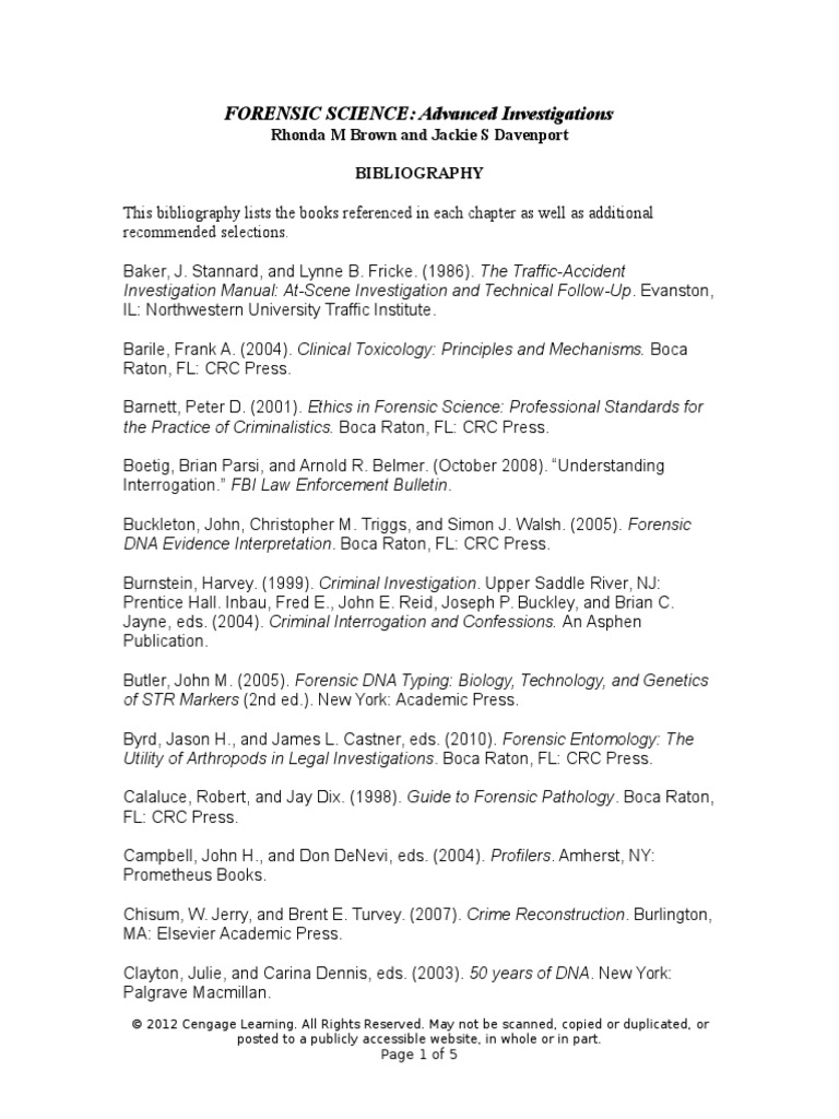 FORENSIC SCIENCE: Advanced Investigations: Rhonda M Brown and Jackie S ...