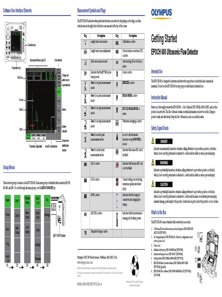 EPOCH 600 - Getting Started | PDF | Battery Charger | Battery (Electricity)
