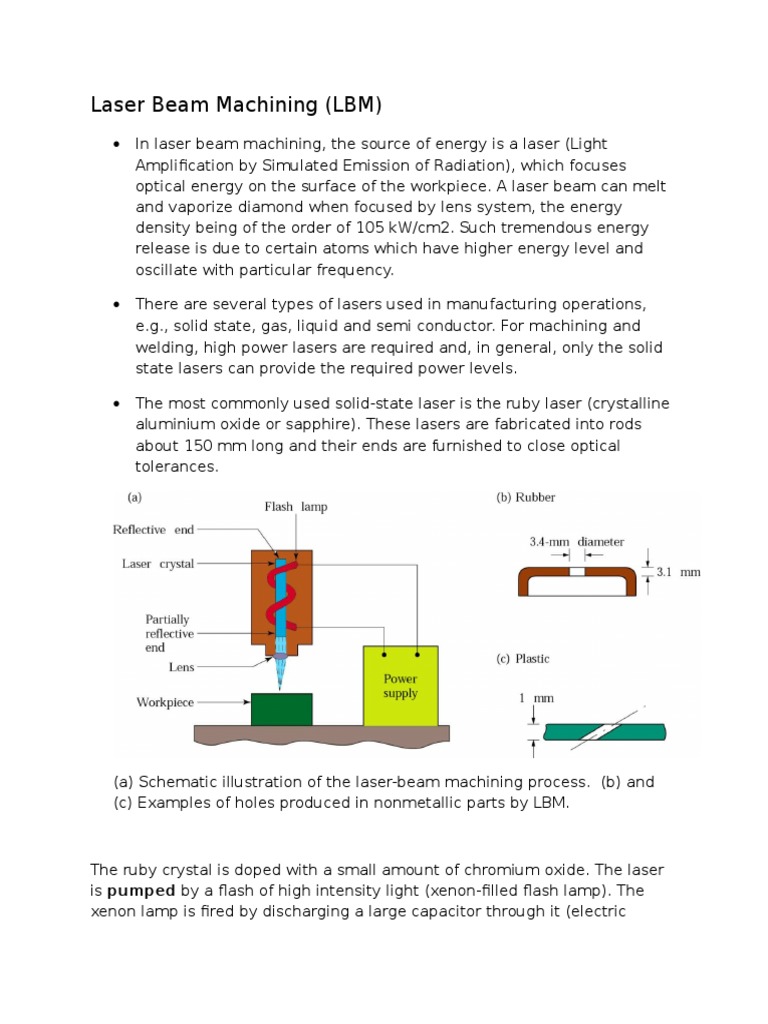 Laser Beam Machining | PDF | Laser | Machining