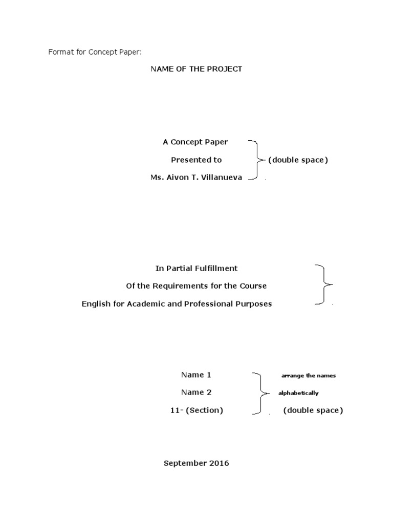 Format For Concept Paper | PDF