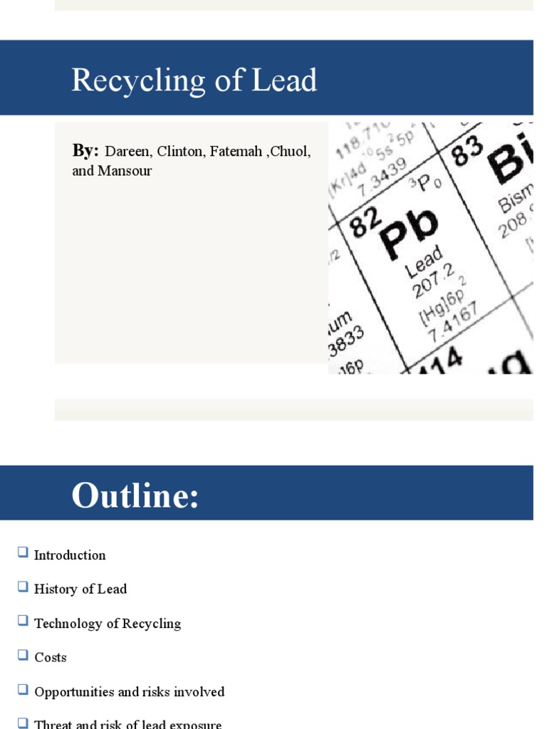 Recycling of Lead | PDF | Lead | Recycling