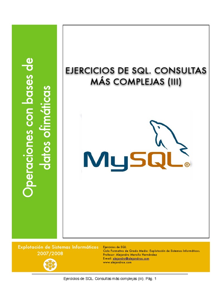 Ejercicios Complejos 3 PDF | PDF | SQL | Hospital