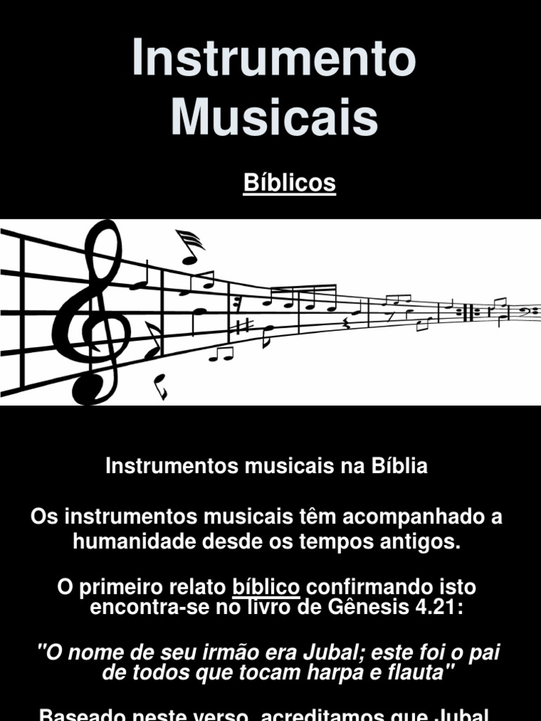 Instrumentos Musicais Biblicos | PDF | Instrumentos de corda | Gênesis ...