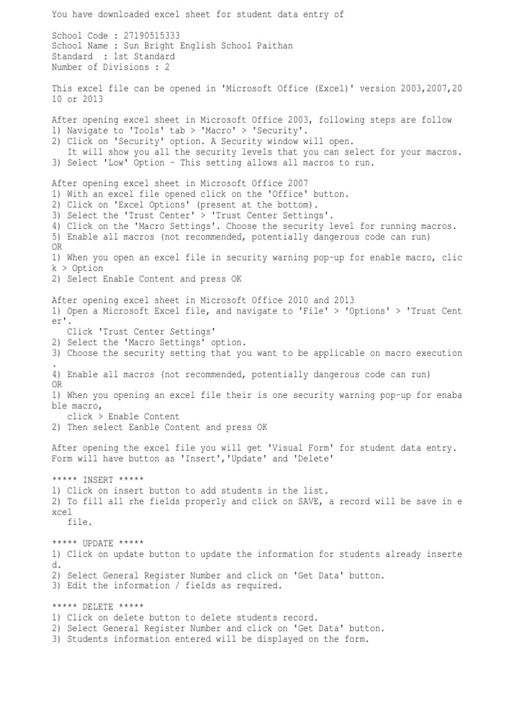 Readme.doc | Microsoft Office | Microsoft Excel