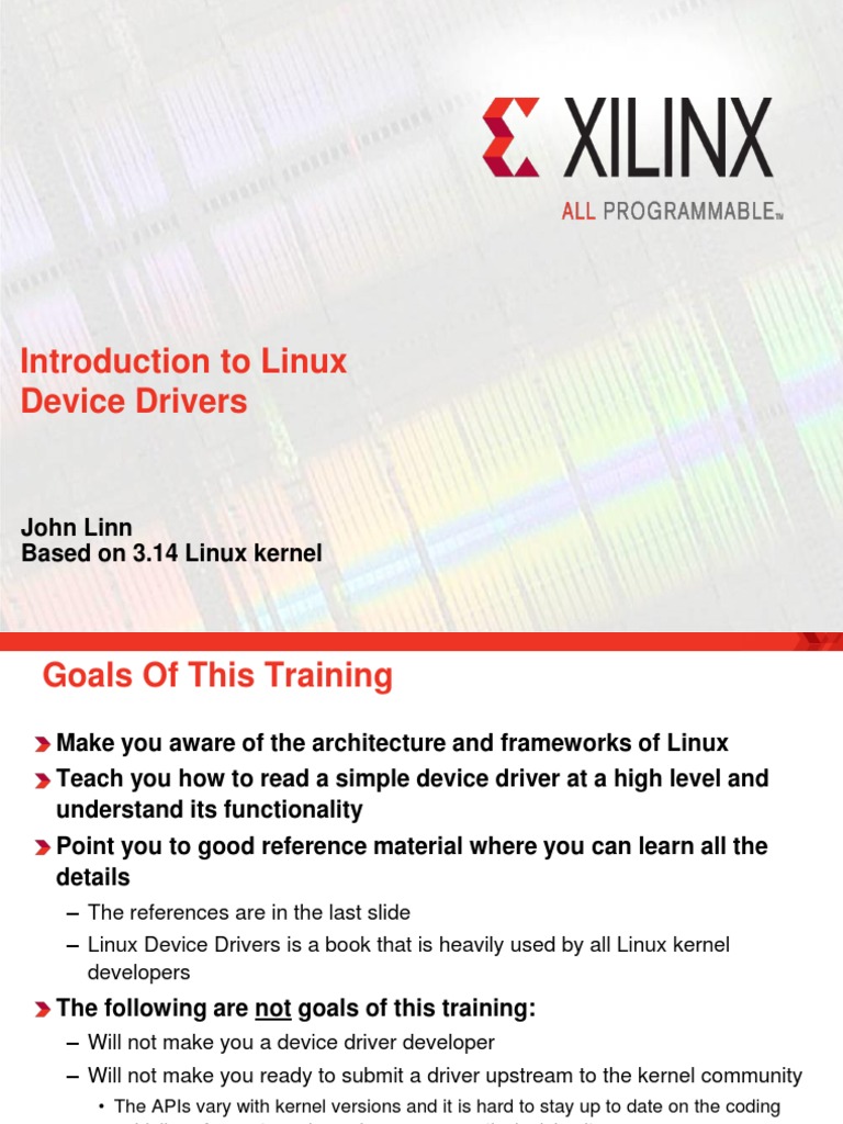Xilinx-Drivers-Session1-2 - Introduction To Linux Device Drivers - Drivers | PDF | Kernel ...