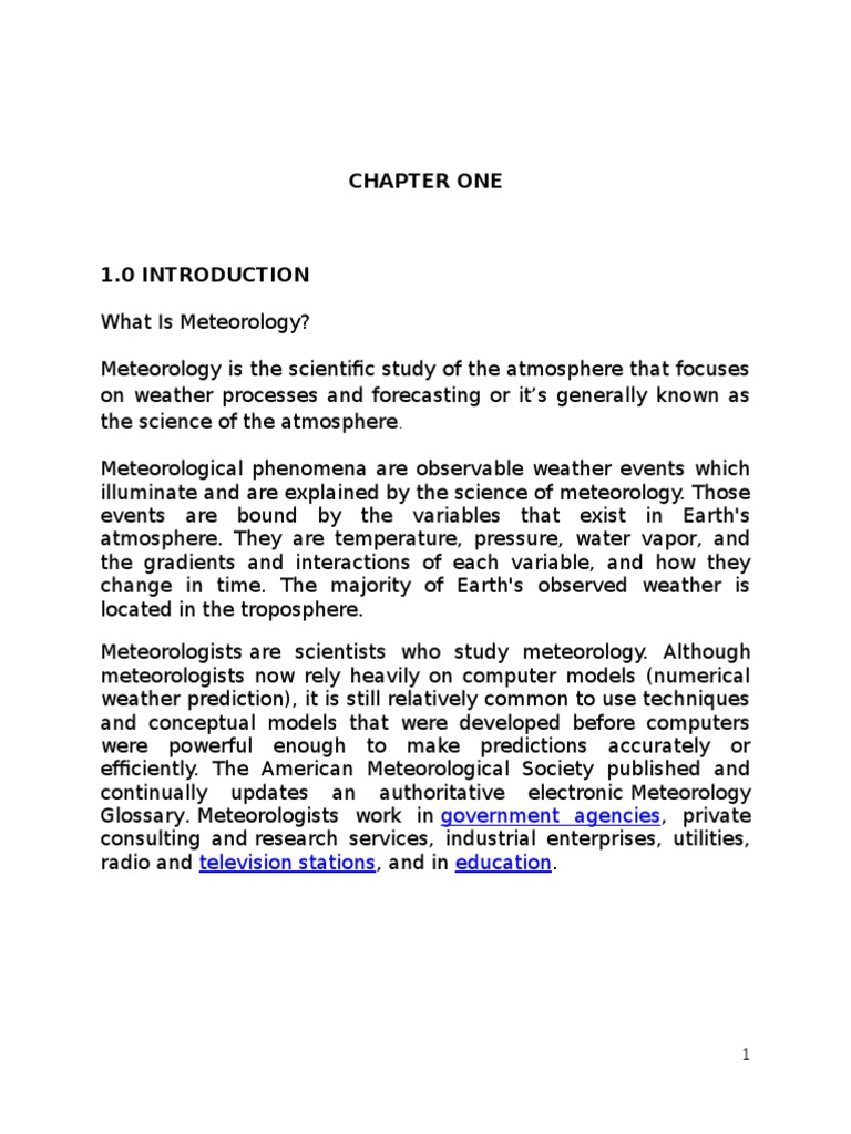 Basic Concepts of Meteorology | PDF