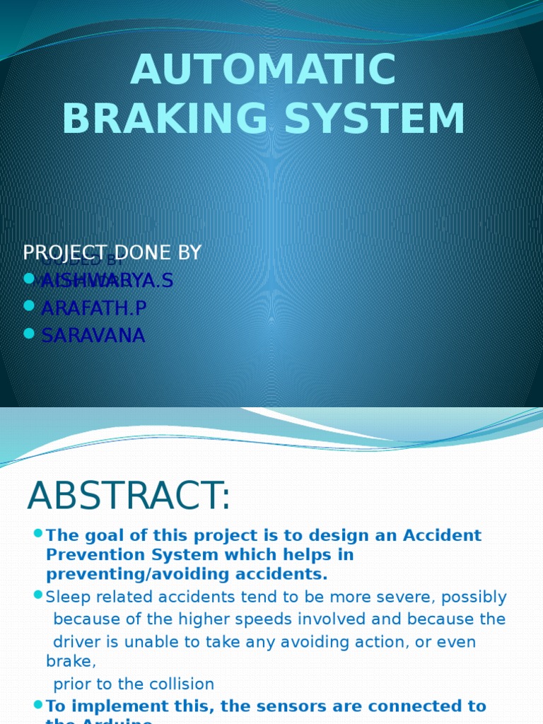 Automatic Braking System Using Eye Blinking Movement | PDF | Traffic Collision | Systems Engineering