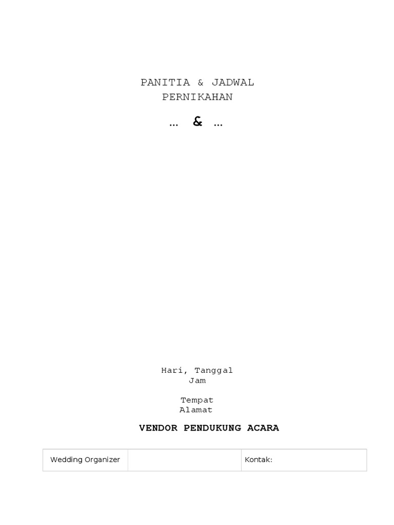 Contoh Buklet Pernikahan 1 | PDF | Seni & Disiplin Bahasa | Seni