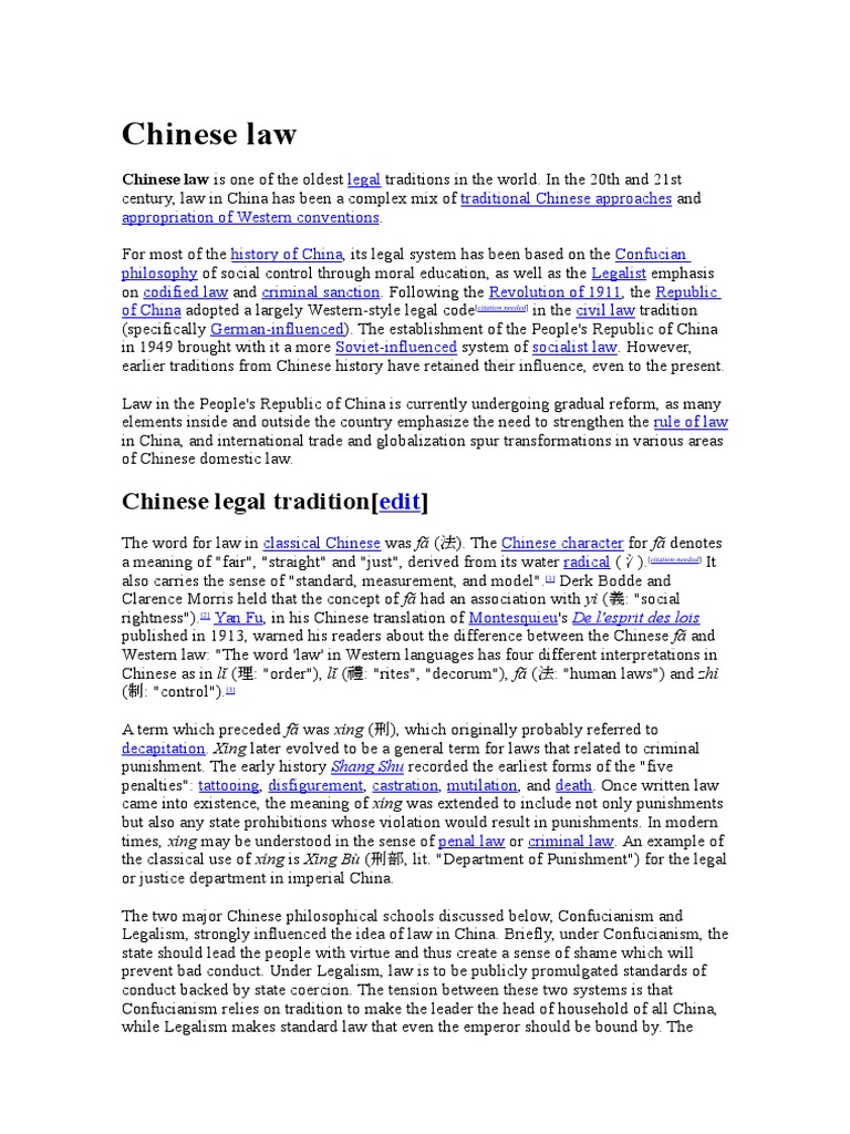 Chinese Law | PDF | China | World Politics