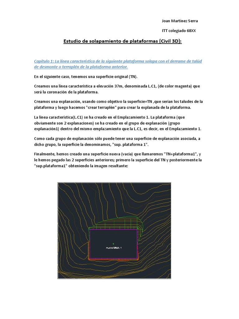 Estudio de Solapamiento en Explanaciones en Civil 3D PDF | PDF ...
