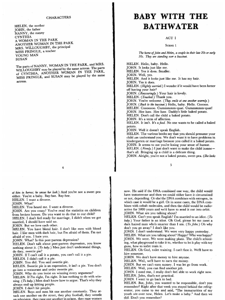 Baby With The Bathwater Script | PDF