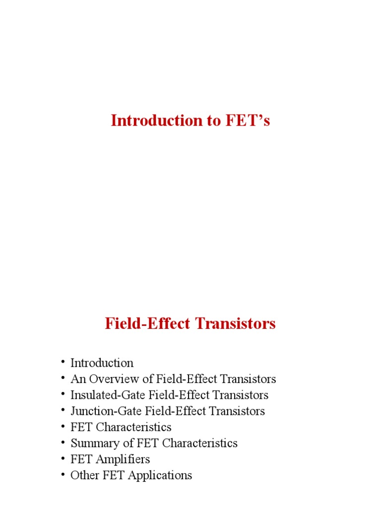Fet, S | PDF | Field Effect Transistor | Transistor